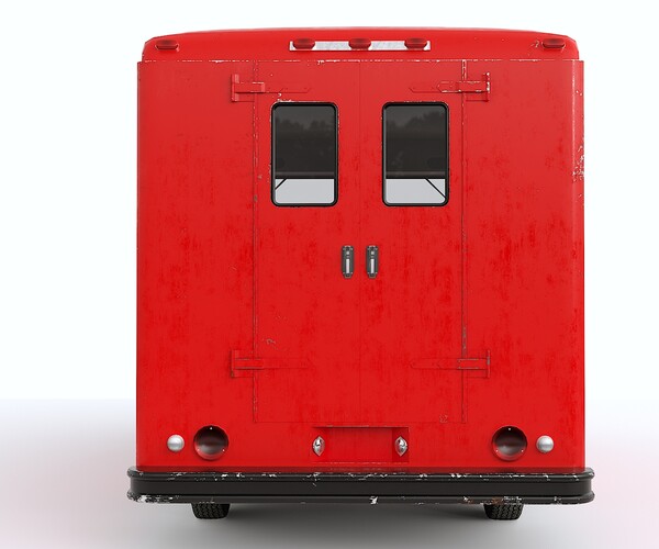 ArtStation - Chevrolet P30 step van Red 1980s | Resources