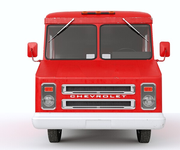 ArtStation - Chevrolet P30 step van Red 1980s | Resources