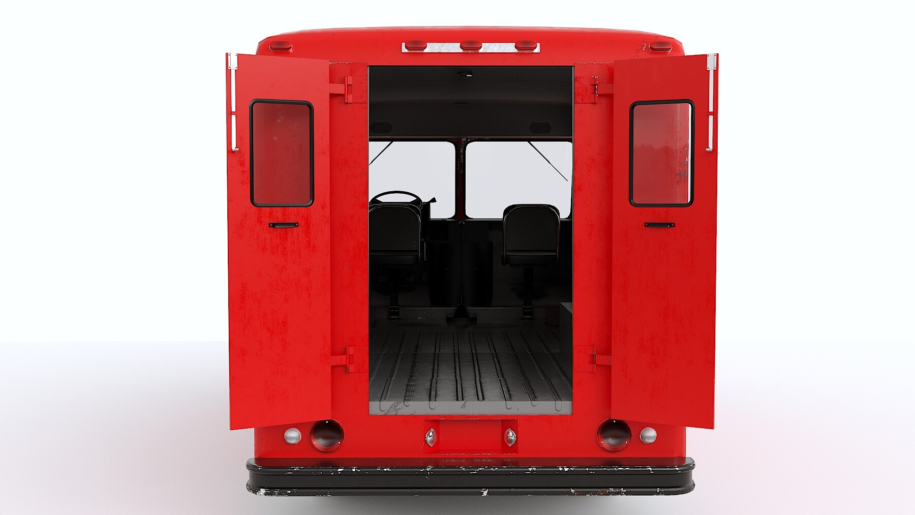 ArtStation - Chevrolet P30 step van Red 1980s | Resources