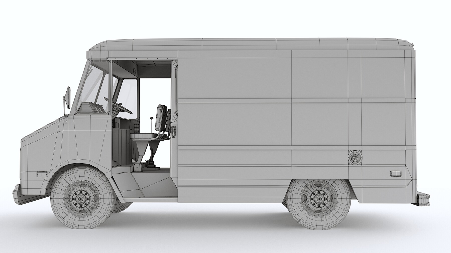 ArtStation - Chevrolet P30 step van Red 1980s | Resources