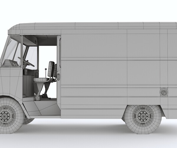 ArtStation - Chevrolet P30 step van Red 1980s | Resources