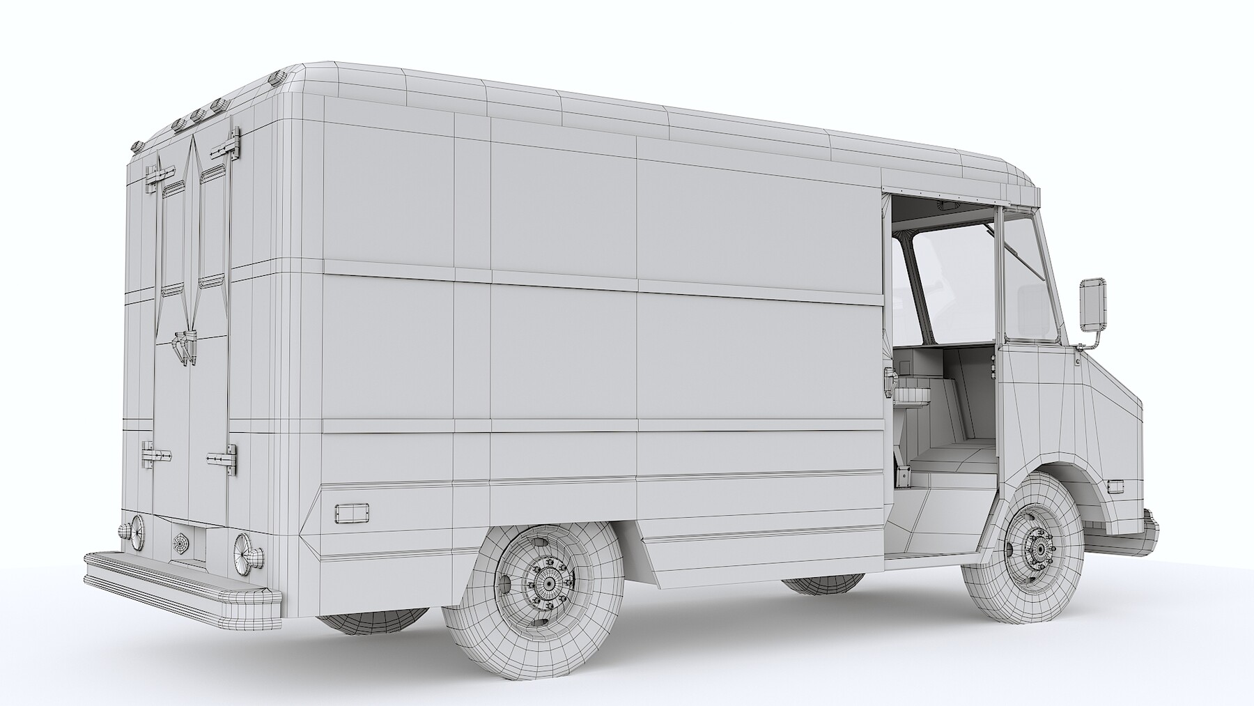 ArtStation - Chevrolet P30 step van Red 1980s | Resources