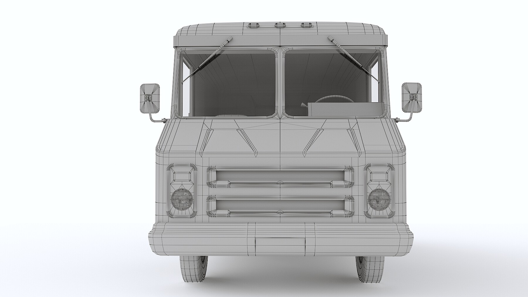 ArtStation - Chevrolet P30 step van Red 1980s | Resources