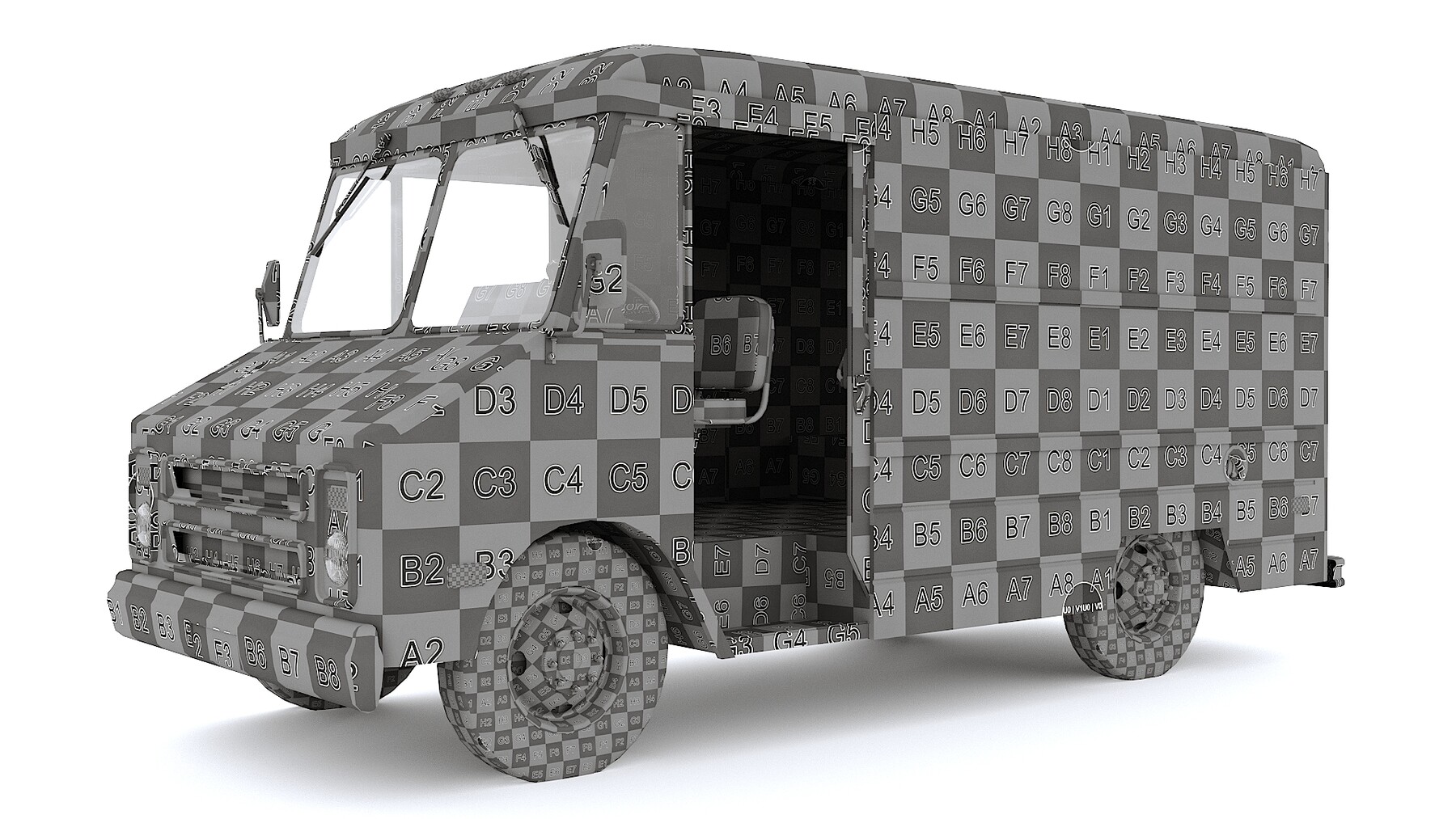 ArtStation - Chevrolet P30 step van Red 1980s | Resources