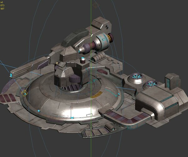 ArtStation - Mechanical Building - Fleet Turret 01 | Game Assets