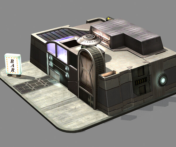 ArtStation - Machinery - Building - Bar | Game Assets