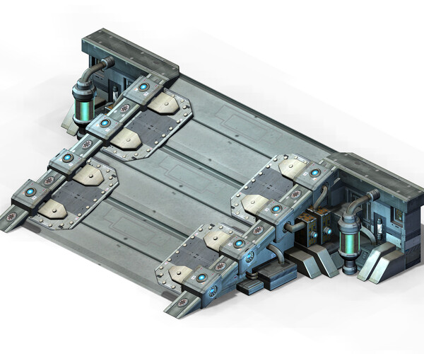 ArtStation - Mechanical Building - Slope 02 | Game Assets