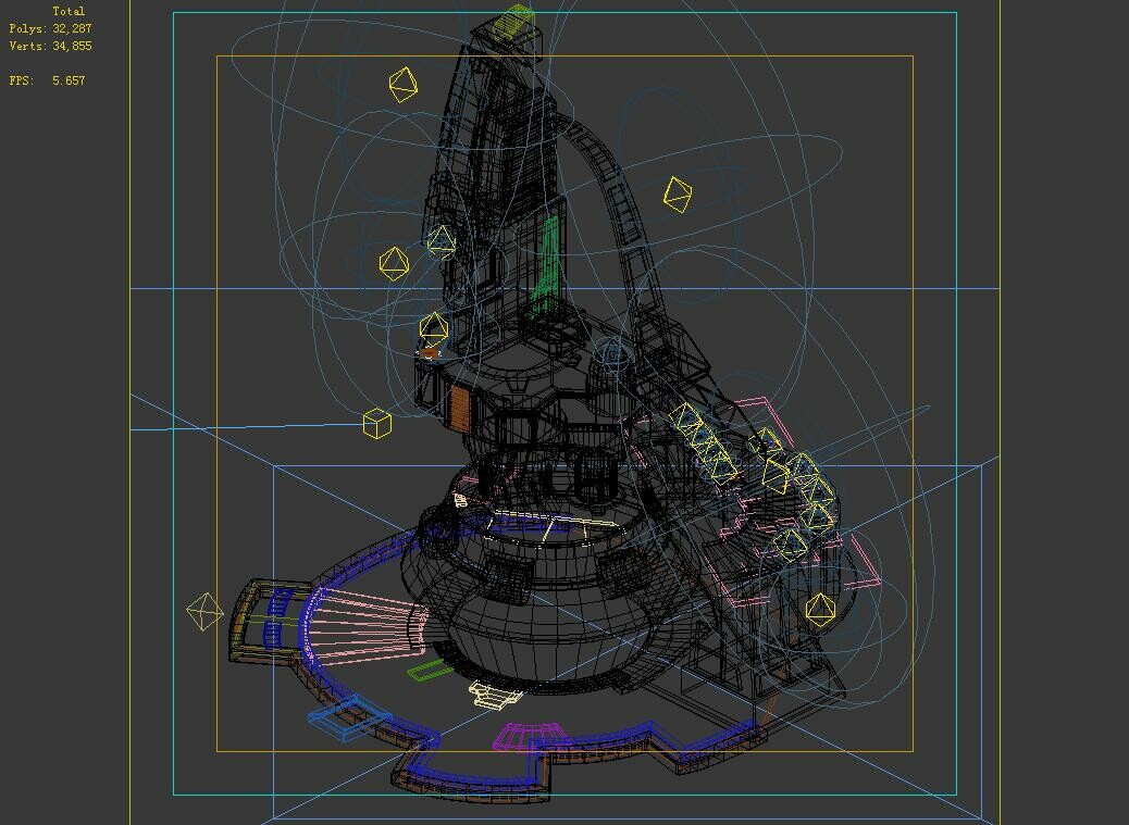 ArtStation - Mechanical Building - Occupation Tower 01 | Game Assets