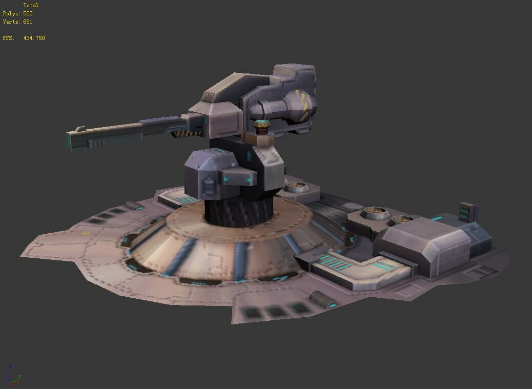 ArtStation - Machinery - Turret 01 | Game Assets