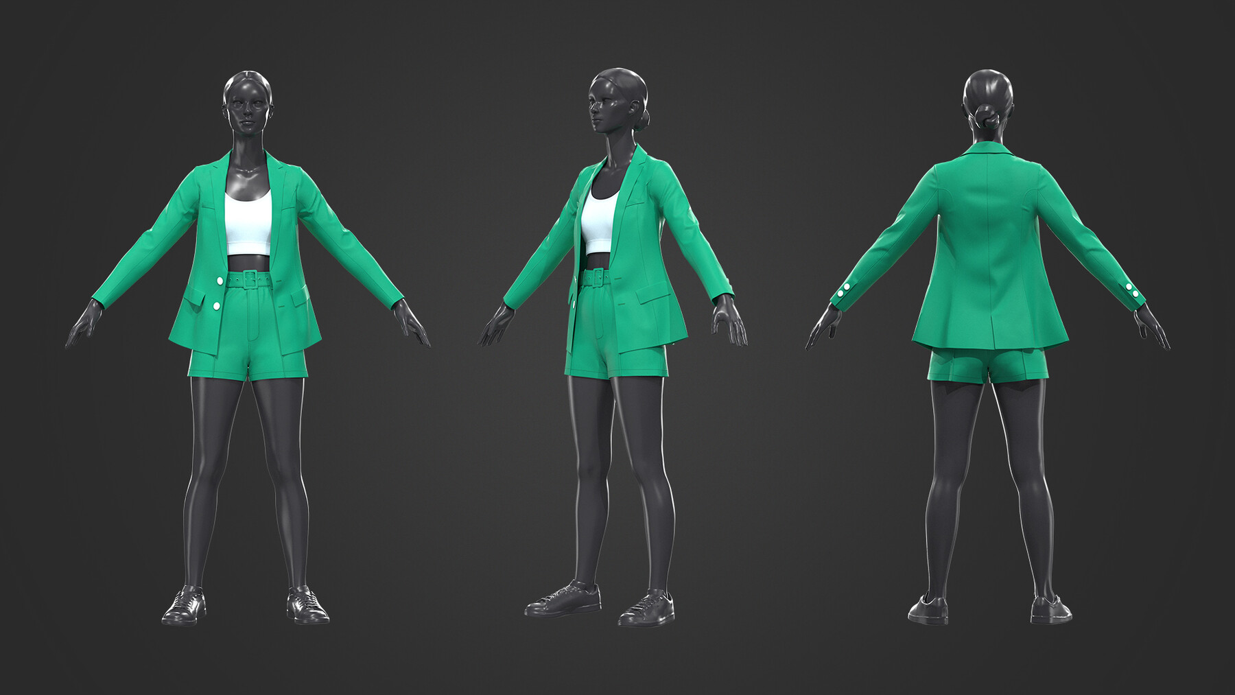 ArtStation - Women's business suit / Marvelous Designer / Clo 3D ...