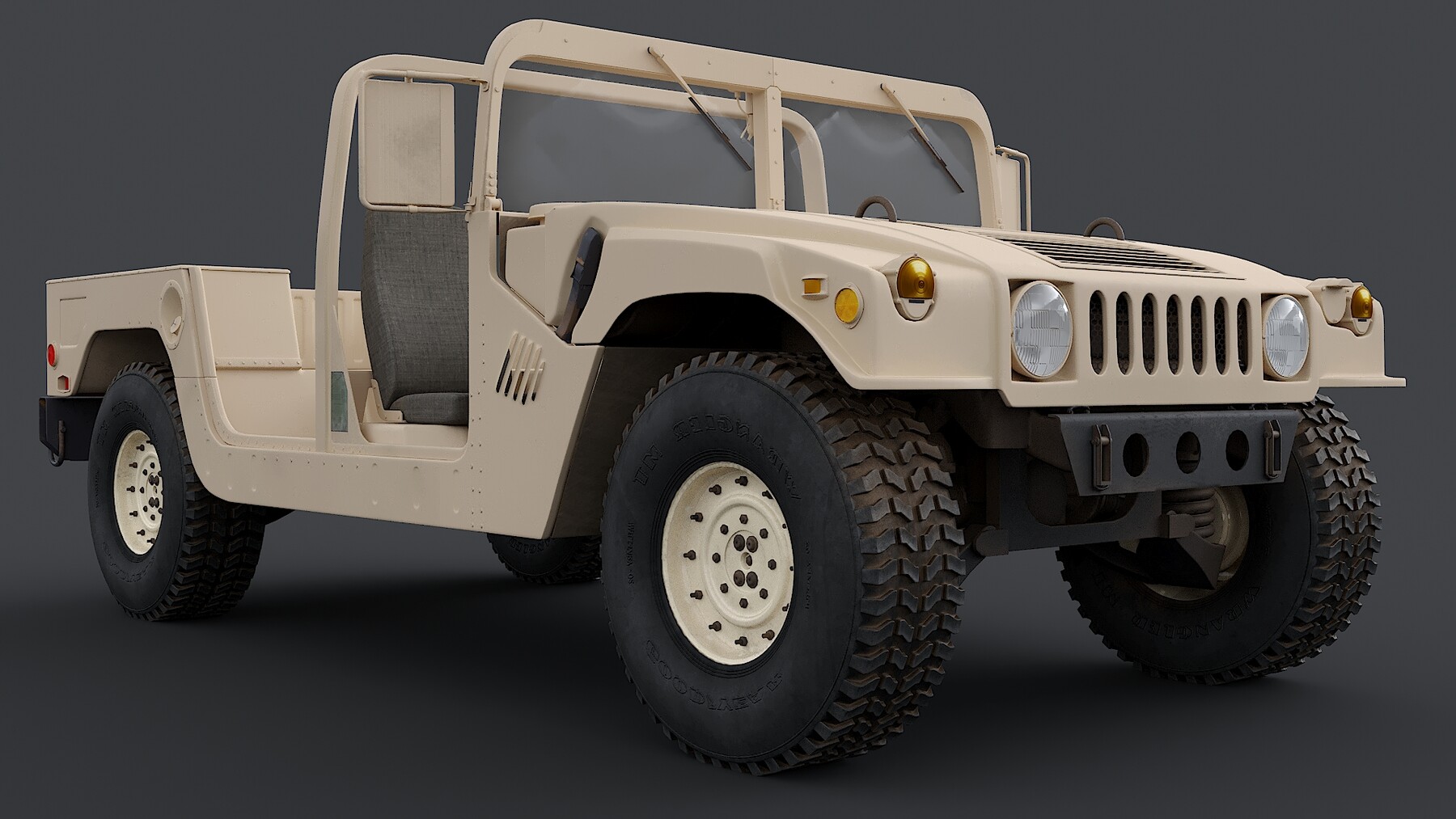 ArtStation - Humvee HMMWV-M1123 Desert Military track | Resources