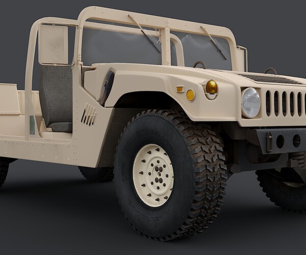 ArtStation - Humvee HMMWV-M1123 Desert Military track | Resources