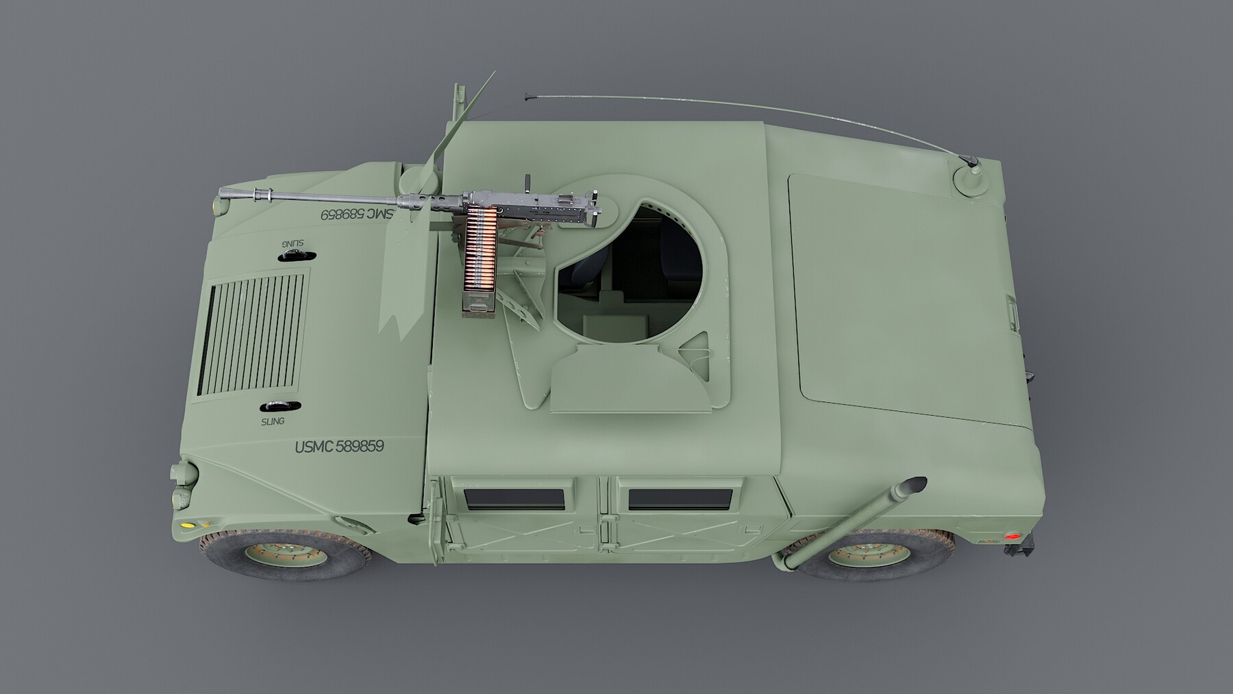 ArtStation - Humvee M998 M1025 Weapons Carrier Slant Back | Resources