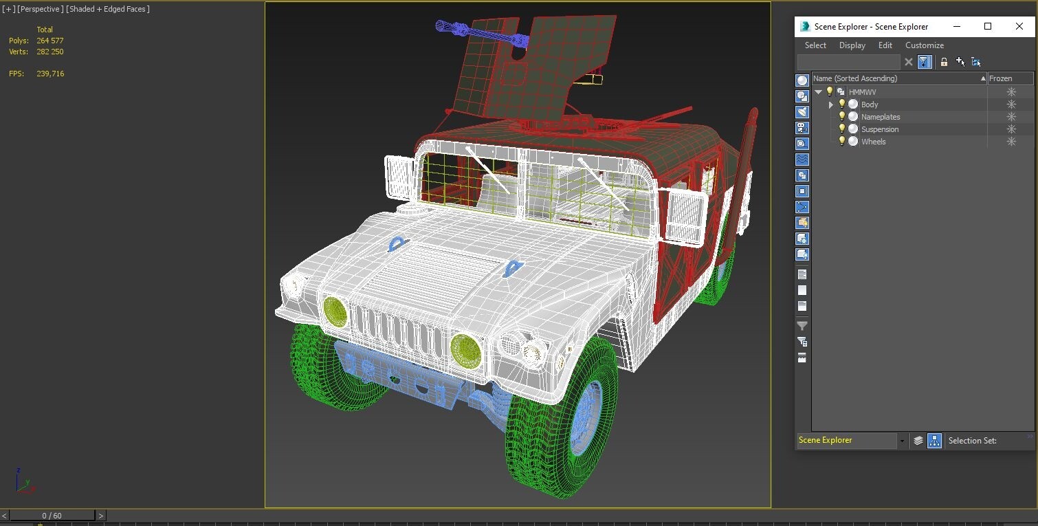 ArtStation - Humvee M998 M1025 Weapons Carrier Slant Back | Resources