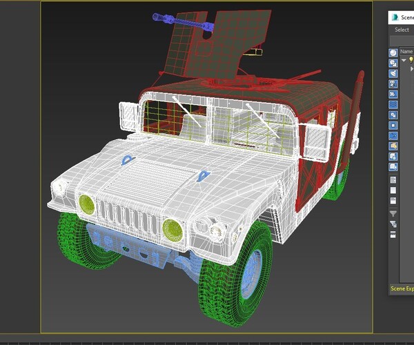 ArtStation - Humvee M998 M1025 Weapons Carrier Slant Back | Resources