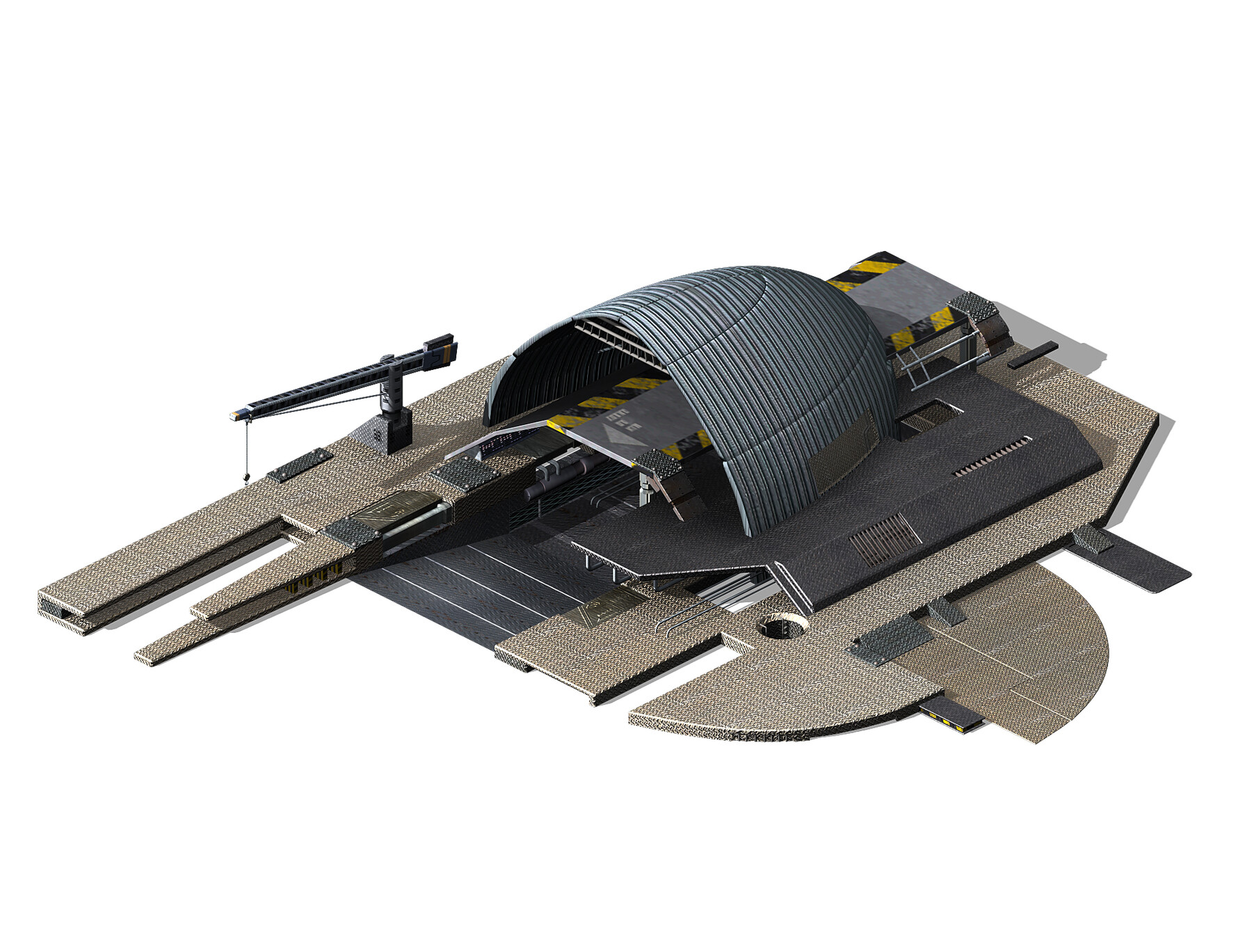 ArtStation - Battleship - Repair Station 01 | Game Assets