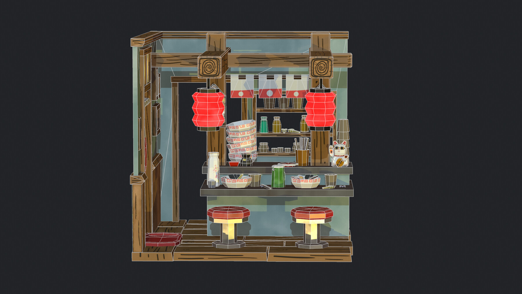ArtStation - Modular Ramen Shop Game Ready | Game Assets