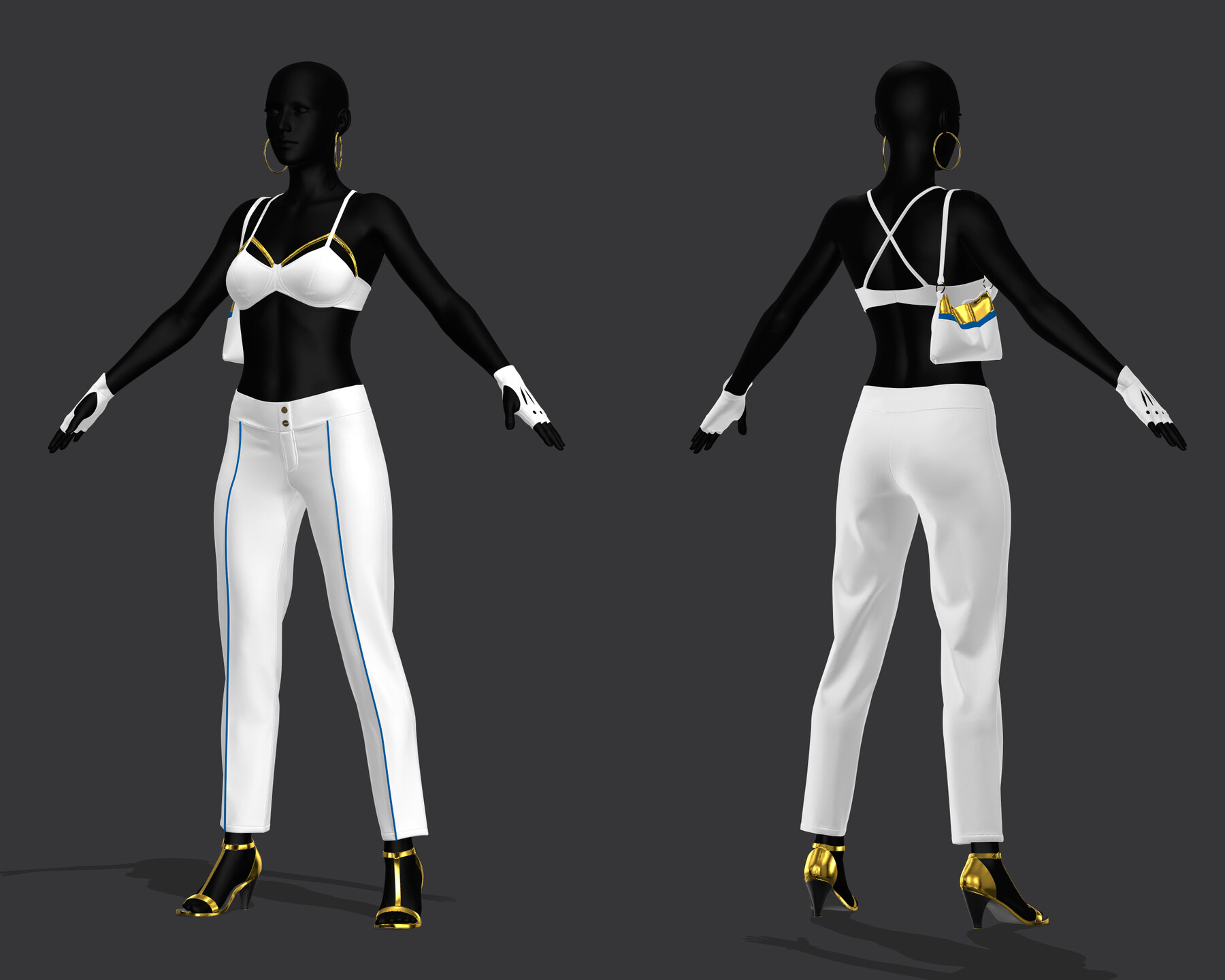 ArtStation - Female outfit 2. Marvelous Designer/Clo3d project + OBJ ...