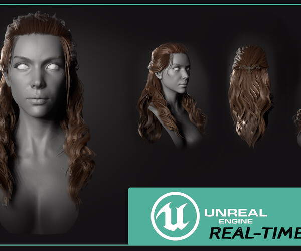ArtStation - FemaleHairstyle | Game Assets