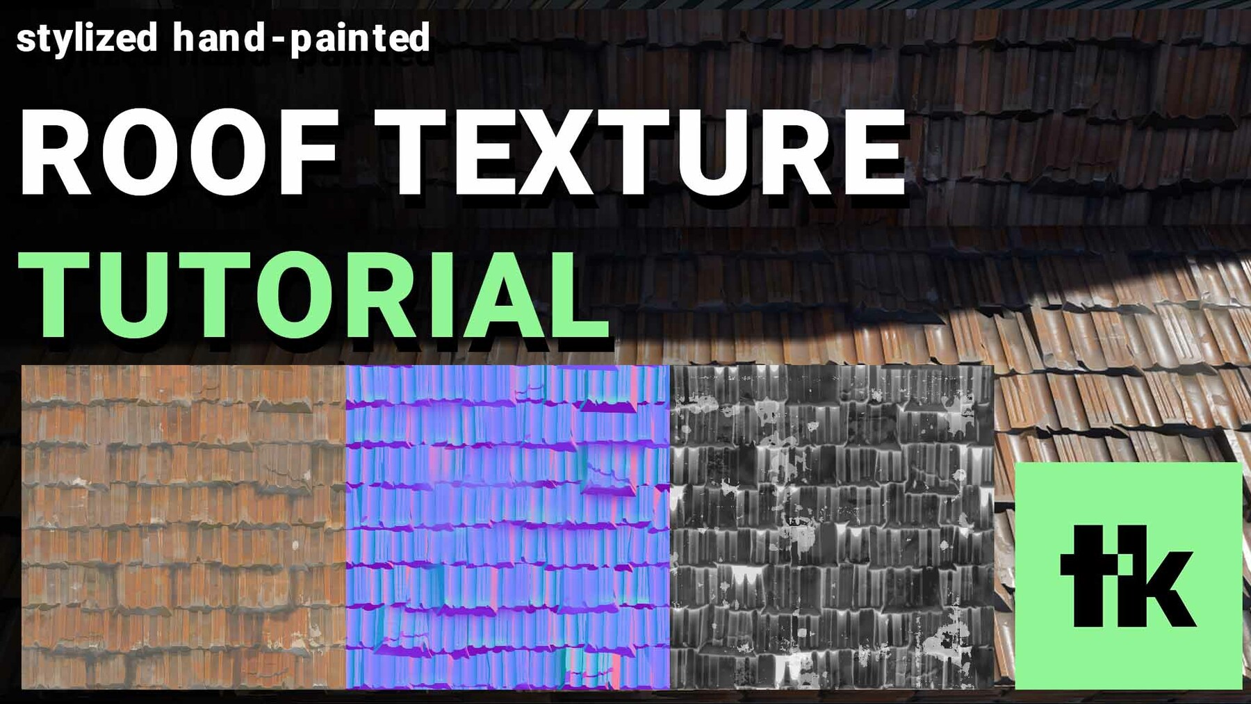 Thiago Klafke☀️ - Roof Tile Texture - Complete Workflow From 3D Modeling to Photoshop