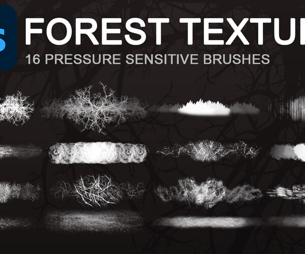 ArtStation - Forest and nature drawing texture photoshop brushes | Brushes