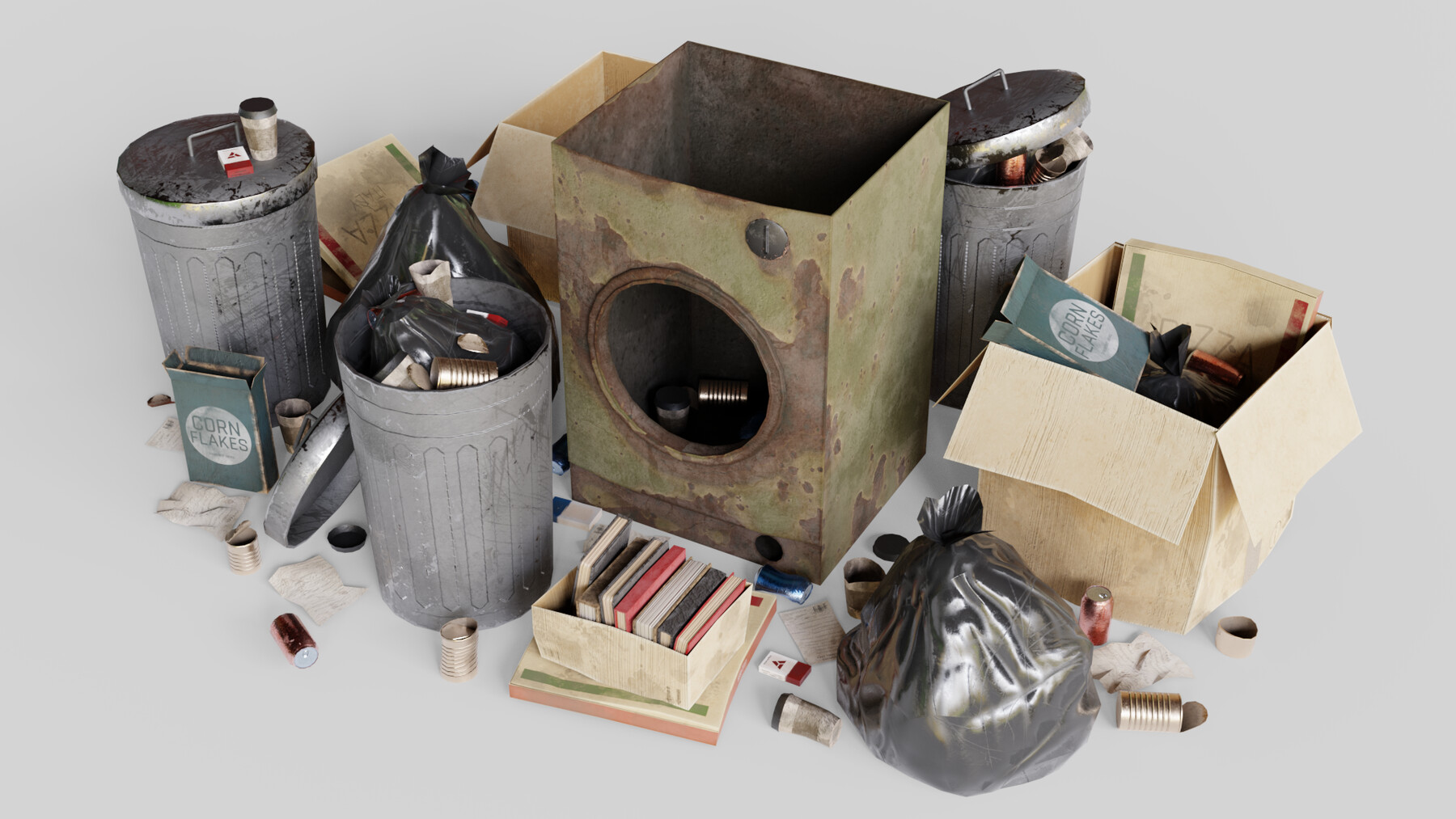 ArtStation - Garbage set | Game Assets