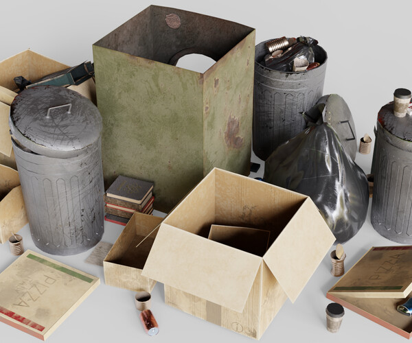 ArtStation - Garbage set | Game Assets