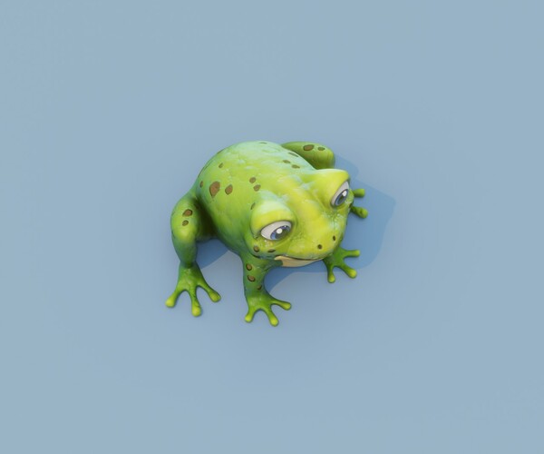 ArtStation - Cartoon Frog Rigged 3D Model | Game Assets