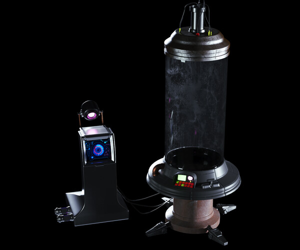 ArtStation - Sci-Fi Capsule Cyberpunk Laboratory | Resources