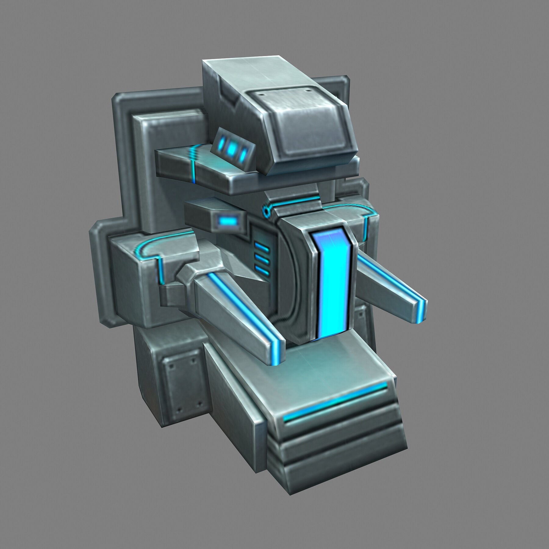 ArtStation - Wall Fortress - Machine Gun Type 02 | Game Assets