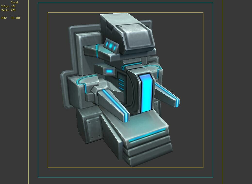 ArtStation - Wall Fortress - Machine Gun Type 02 | Game Assets