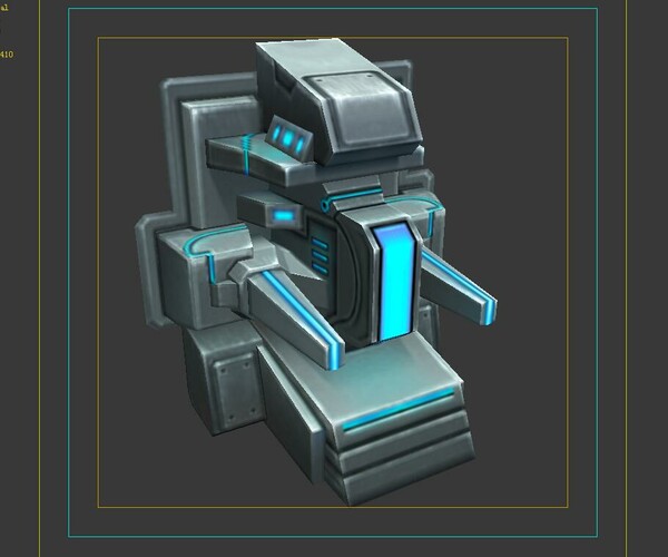 ArtStation - Wall Fortress - Machine Gun Type 02 | Game Assets