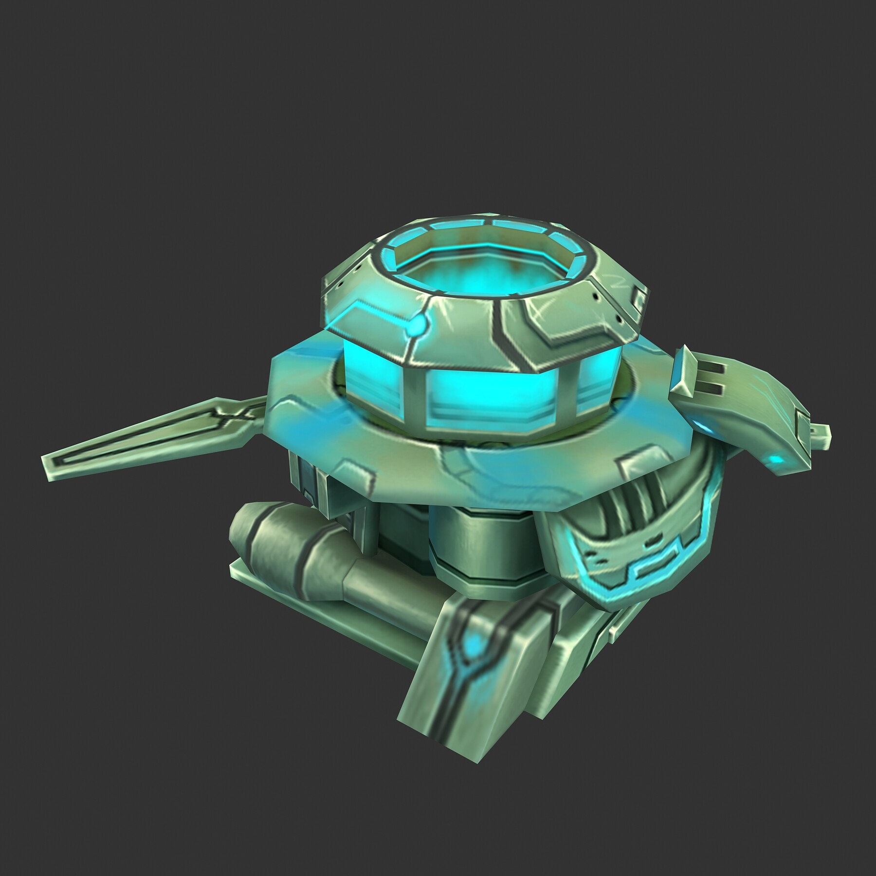 ArtStation - Rotating turret - laser type 01 | Game Assets