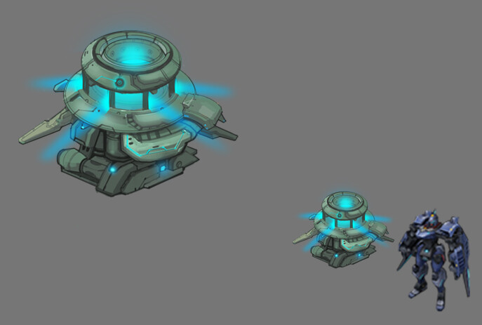 ArtStation - Rotating turret - laser type 01 | Game Assets