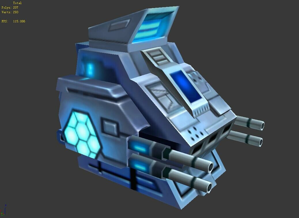 ArtStation - Rotating turret - frozen type 01 | Game Assets