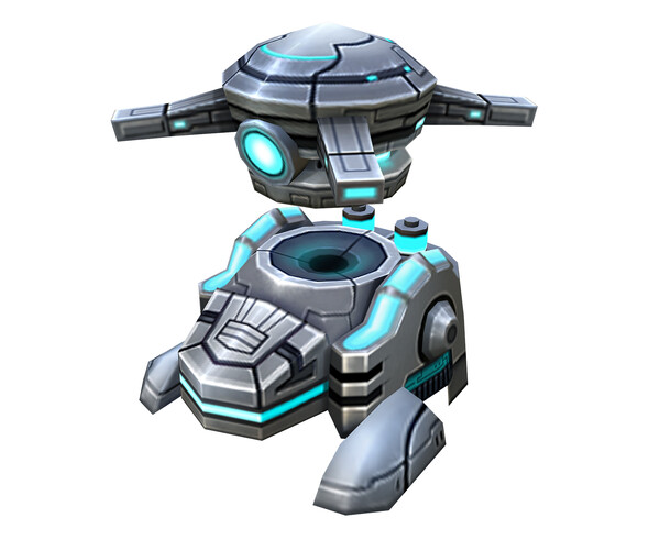 ArtStation - Rotating turret - frozen type 03 | Game Assets