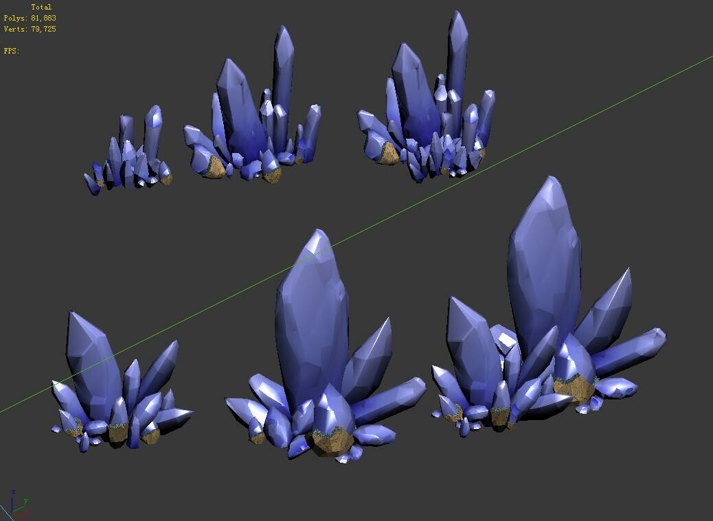 ArtStation - Heterogeneous crystal combination 01 | Game Assets
