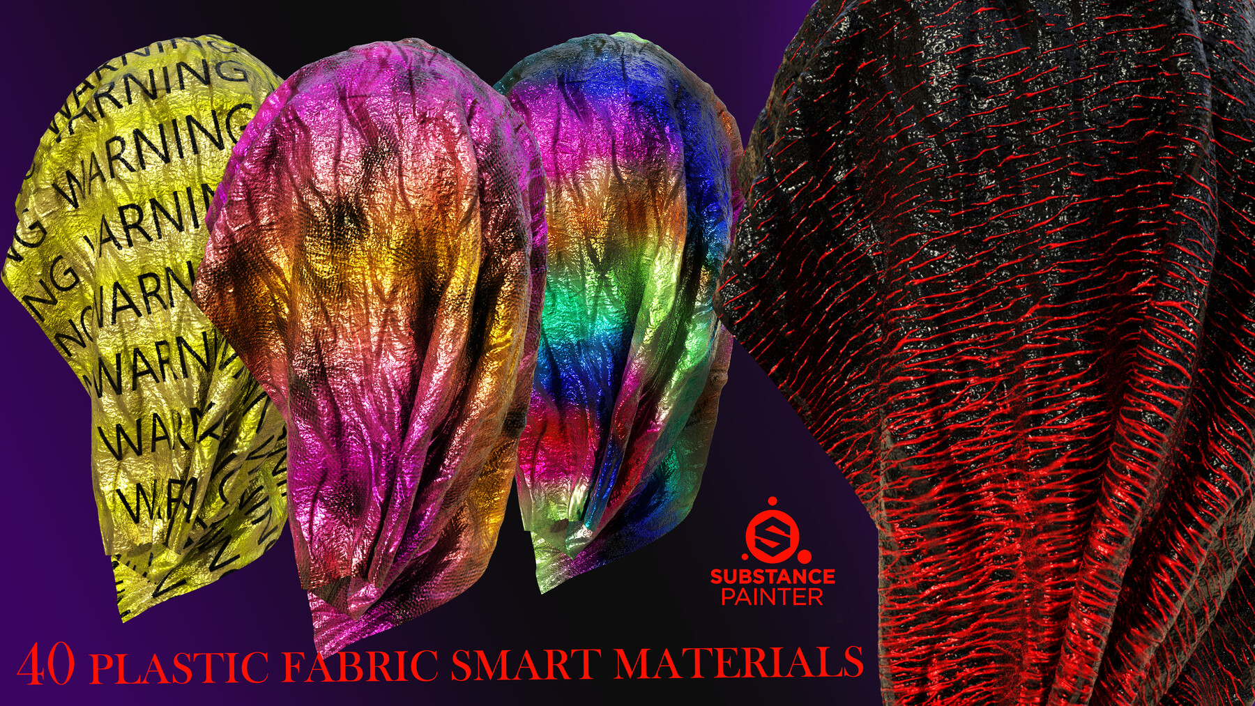 ArtStation - 40 Reality plastic fabric smart materials | Resources