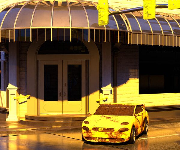 ArtStation - Rusty Sport Car | Game Assets