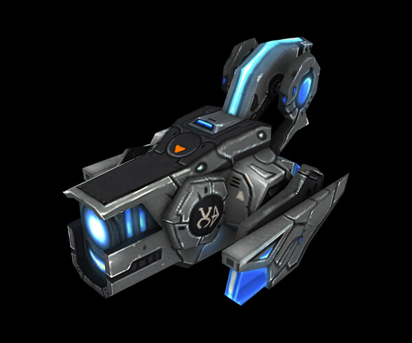 ArtStation - Machinery - Floating Cannon 02 | Game Assets