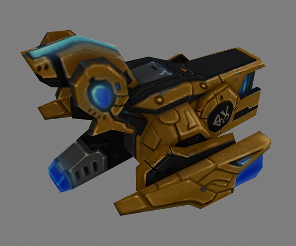 ArtStation - Machinery - Floating Cannon 03 | Game Assets