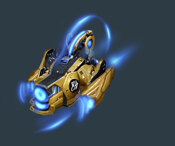 ArtStation - Machinery - Floating Cannon 03 | Game Assets