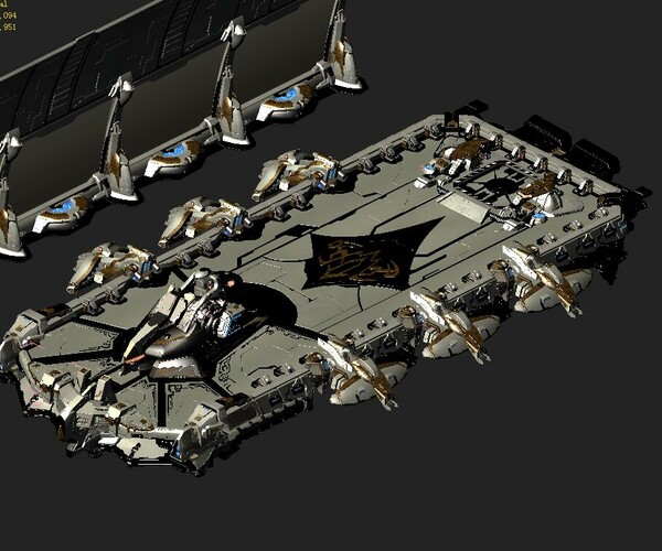 ArtStation - Space - Fortress Battle - Big Spaceship 01 | Game Assets