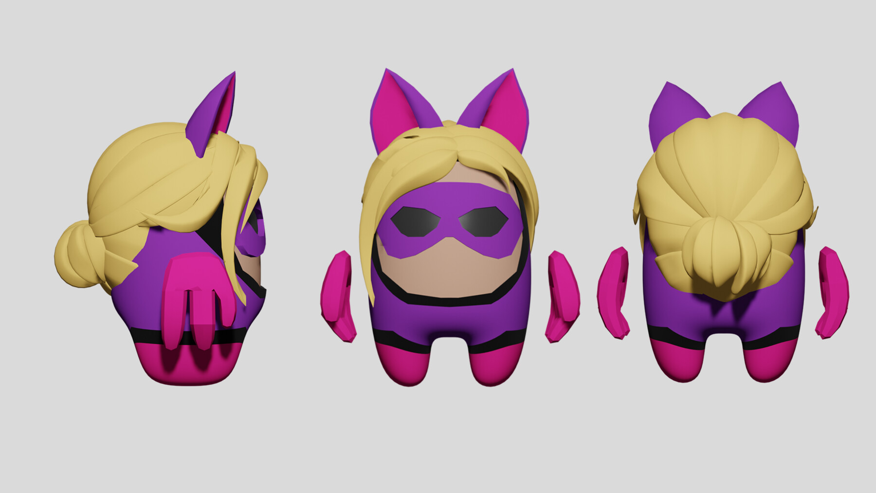 ArtStation - Ninja Among Us character mini pack + animations + gifts ...