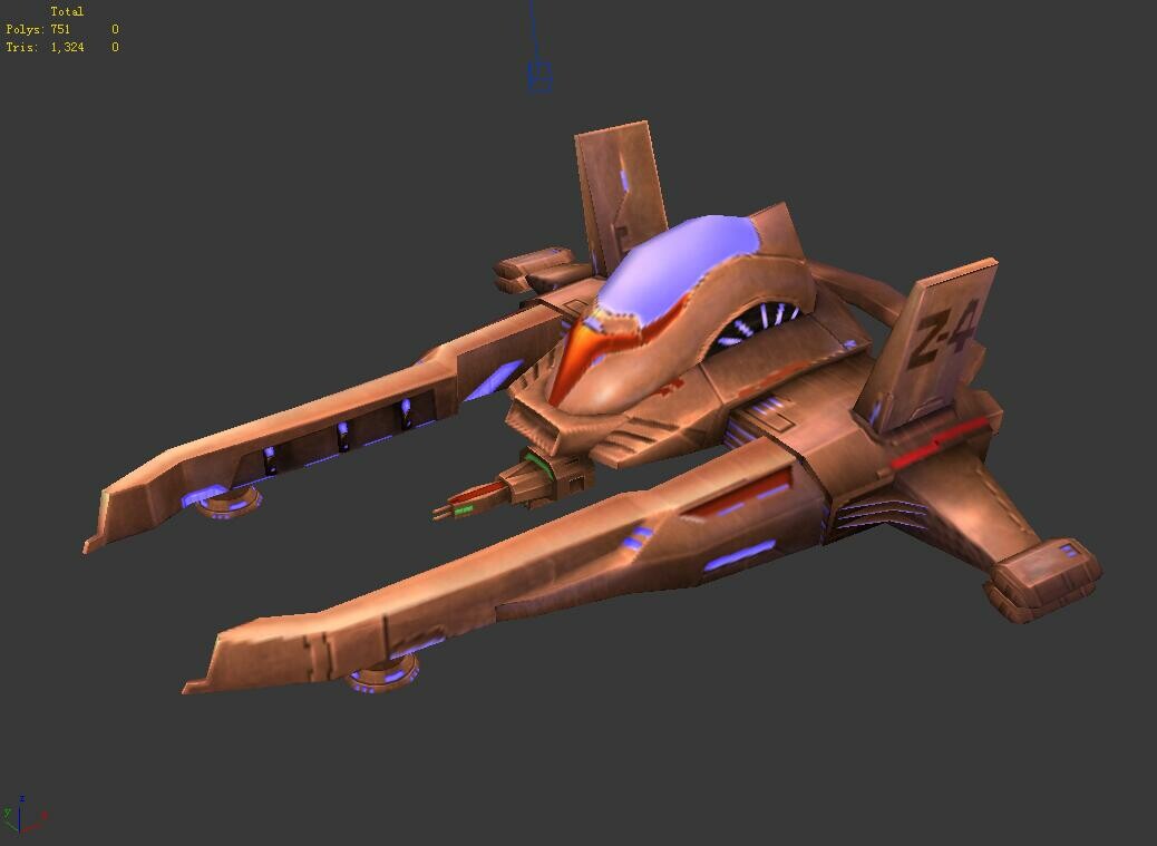 ArtStation - Small attack ship 01 | Game Assets