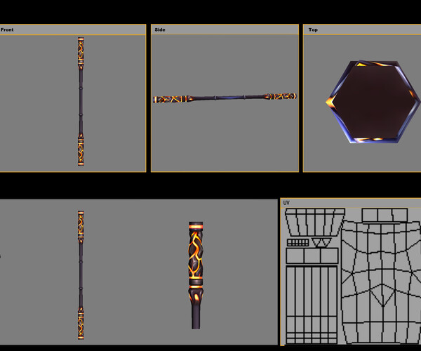 ArtStation - Weapon - Stick 011 | Game Assets
