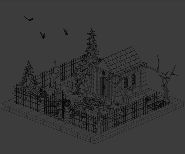 ArtStation - Cemetery | Game Assets