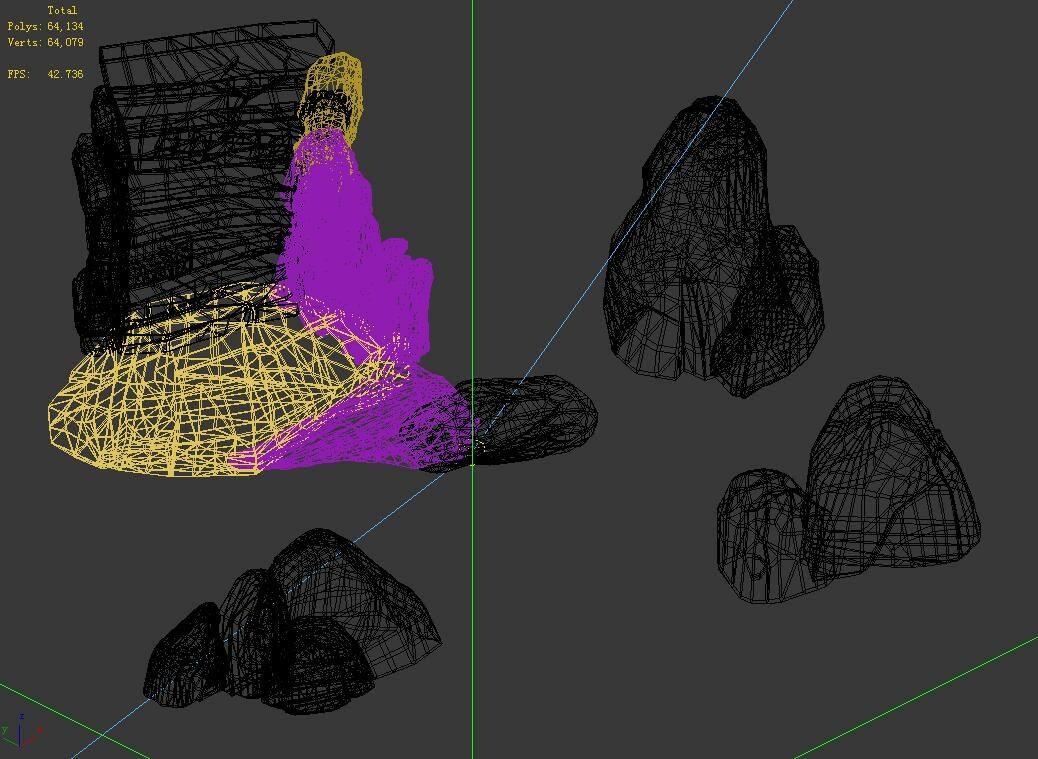ArtStation - Stone Cliff - Stone Ladder - Stone | Game Assets