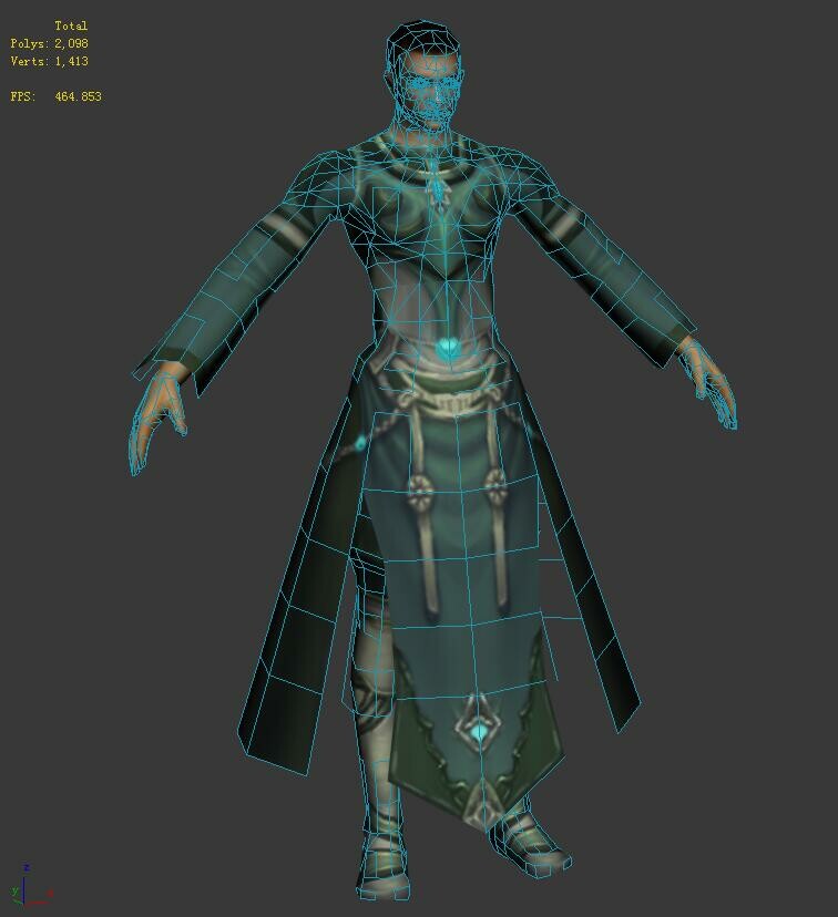 ArtStation - Game 3D Character - Male Mage 02 | Game Assets