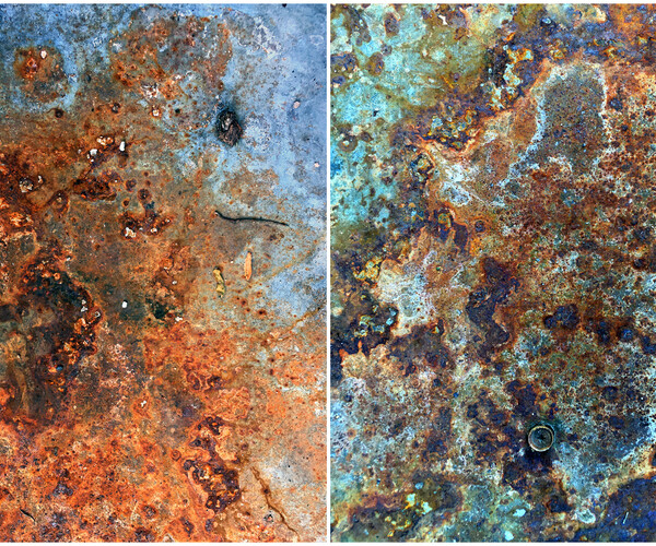 ArtStation - 12 Blue-Green Rust Textures | Resources